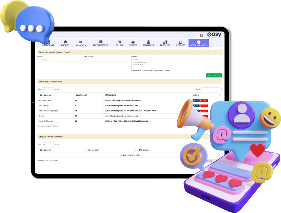 Easy Spa Management Software with Free Web Portal for Booking